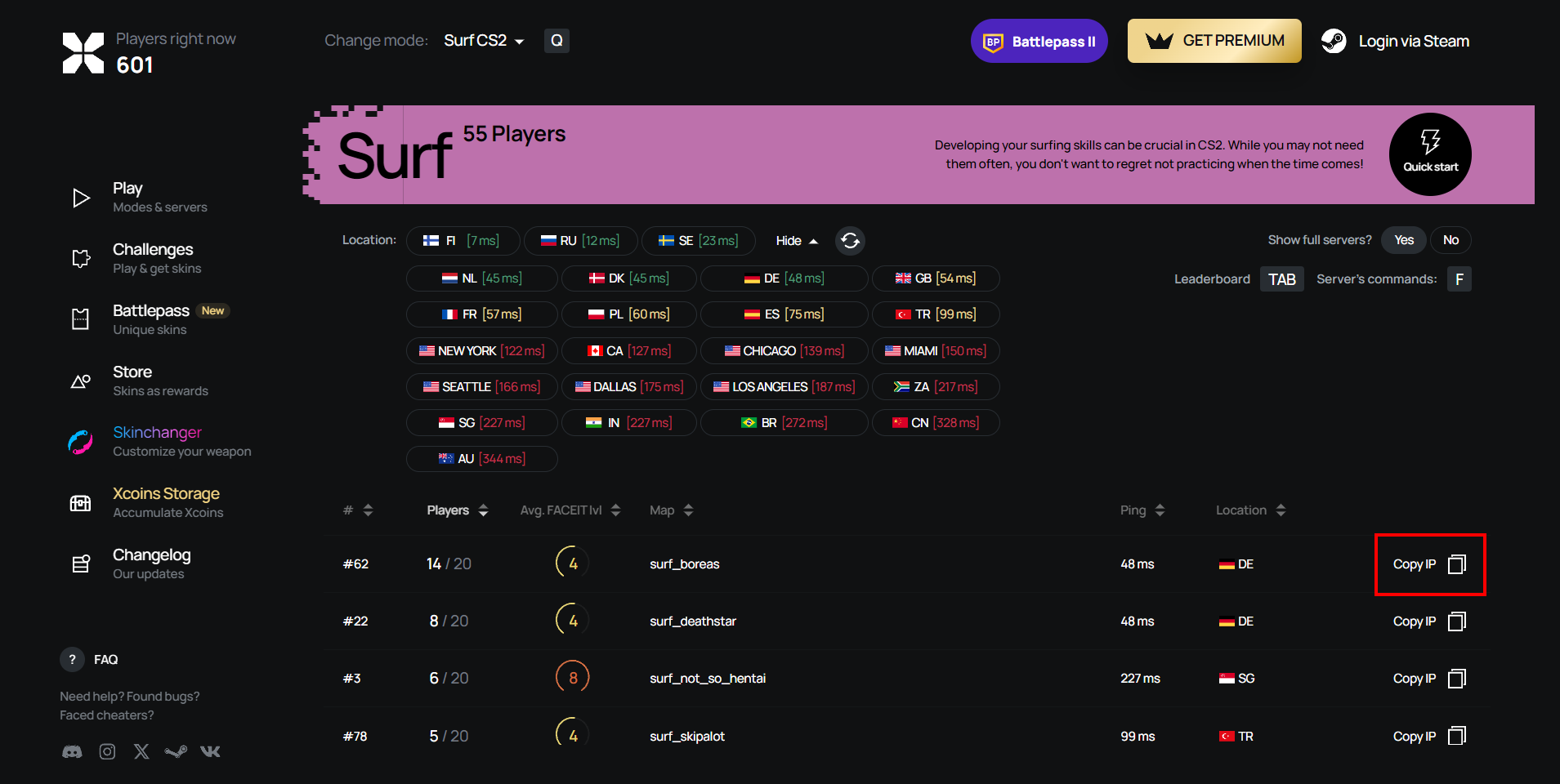 Best SURF Maps in CS2